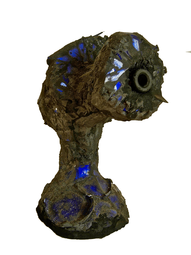 (blue glass head) 1990s – Betsy Packard Art Archive