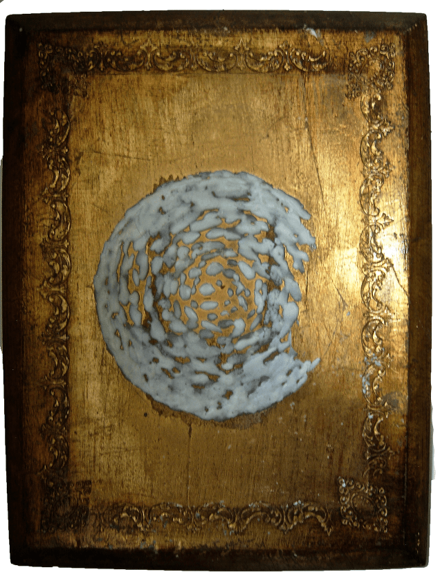 .0362 White Circle on Gold 80’s – Betsy Packard Art Archive