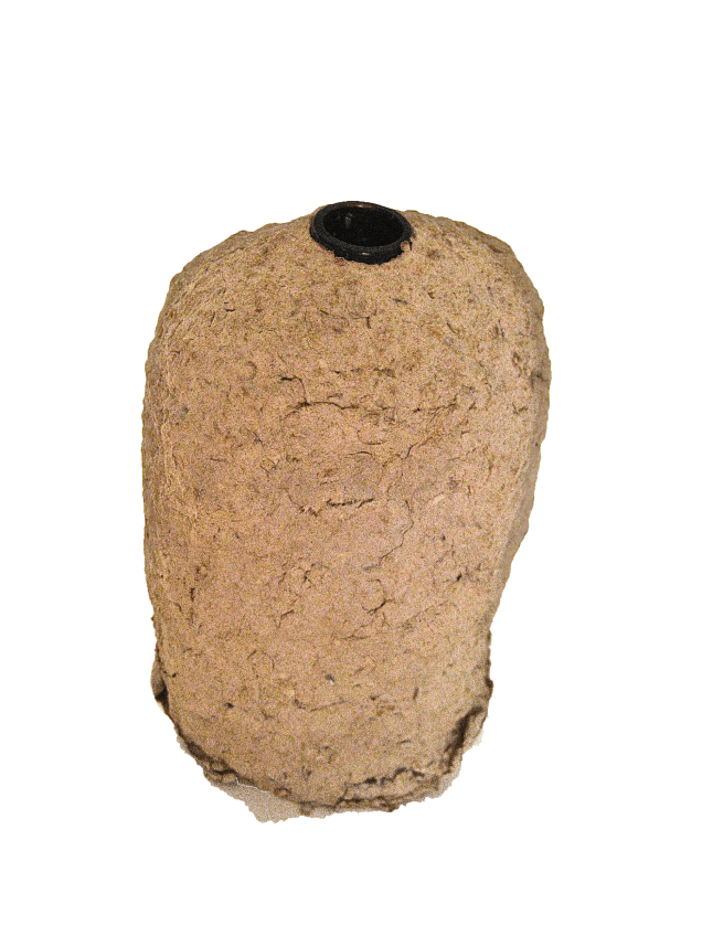bottle in newspaper 1980 – Betsy Packard Art Archive